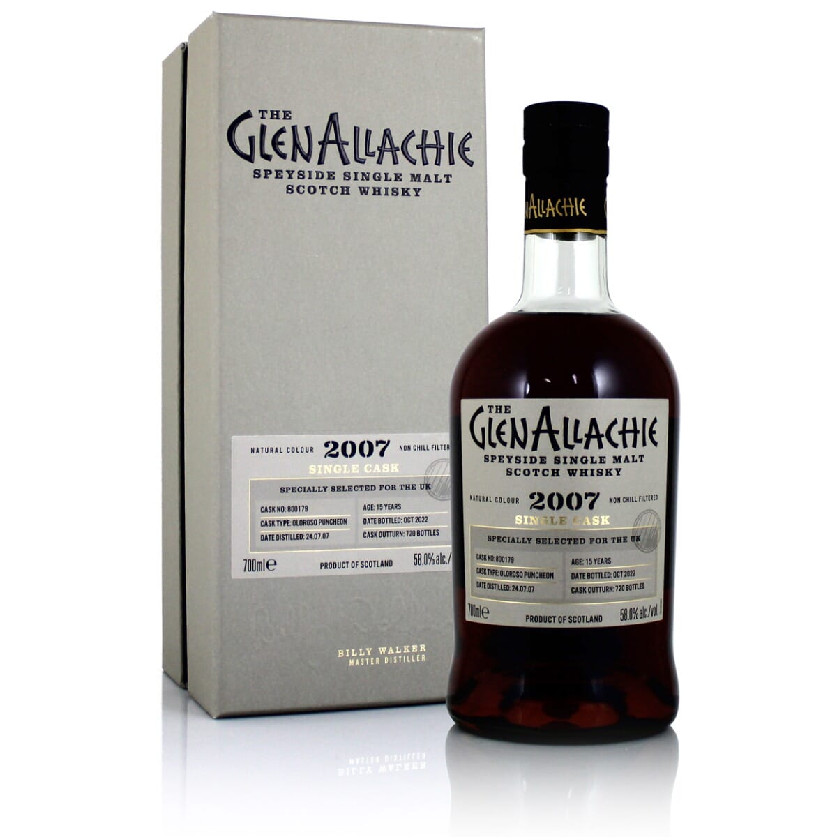 GlenAllachie 2007 15YO, Oloroso Puncheon, UK Exclusive Cask #800179