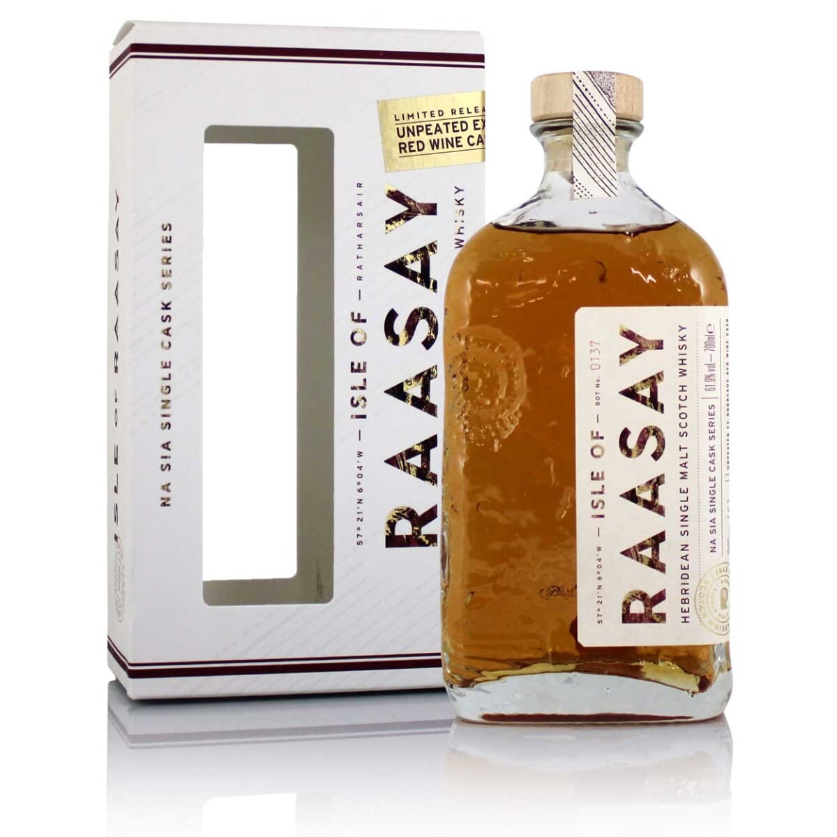 Isle of Raasay Unpeated Ex-Bordeaux Red Wine, Na Sia Single Cask Series